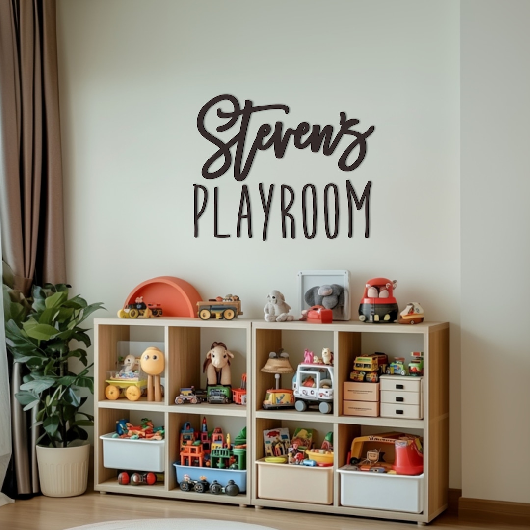 Personalized Playroom Sign for Kids Room Wall Decoration. 3D Wooden ...
