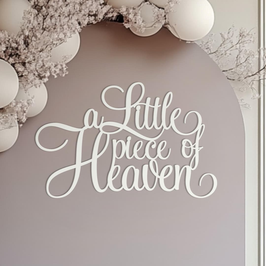A Little Piece of Heaven Sign for Baby Shower Backdrop Wall Decorations ...
