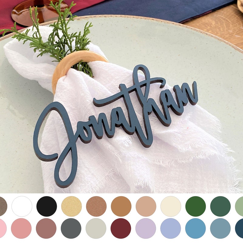 Laser Cut Name Tag for Wedding - Etsy UK