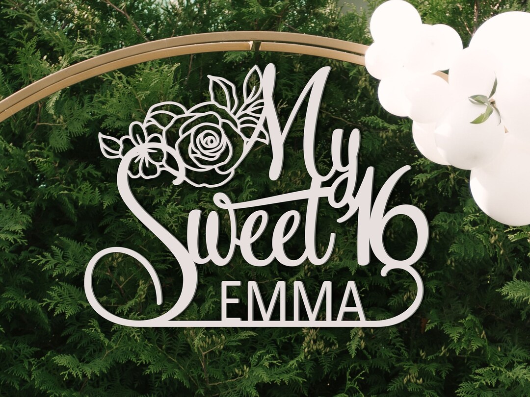 16th Birthday Decorations, Sweet 16 Decoration, 16th Birthday Sign ...