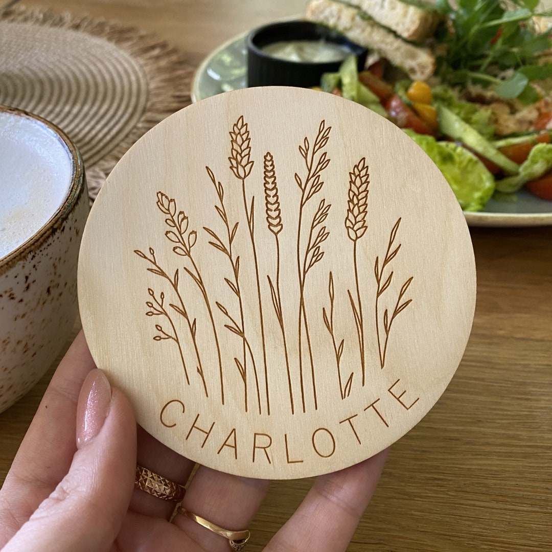 Wooden Coasters and Place Cards, Personalized Coasters, Rustic Wedding ...