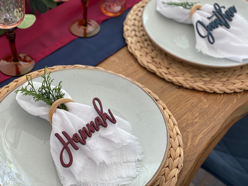 Wedding Table Names Laser Cut Names Laser Cut Words Navy - Etsy