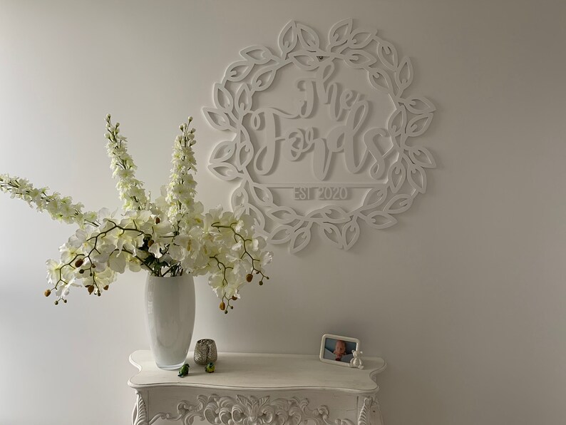 Wooden Family Name Sign Round Fall Wedding Signs With Names - Etsy