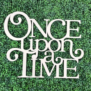 Once Upon a Time Sign for Backdrop or Nursery Wall Decor, Wooden Kids ...