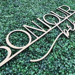 Bonjour Bebe Sign for Baby Shower Backdrop Wall Decorations Wooden ...