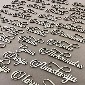 Calligraphy Place Cards, Table Name Tags, Wedding Name Plates, Table ...