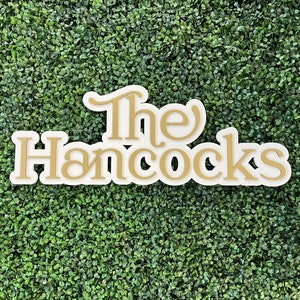 Large Last Name Sign, Double Layer Family Name Sign, Sturdy Wedding ...