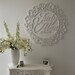 Floral Wedding Sign Circle Laser Cut Name Sign Wedding With - Etsy