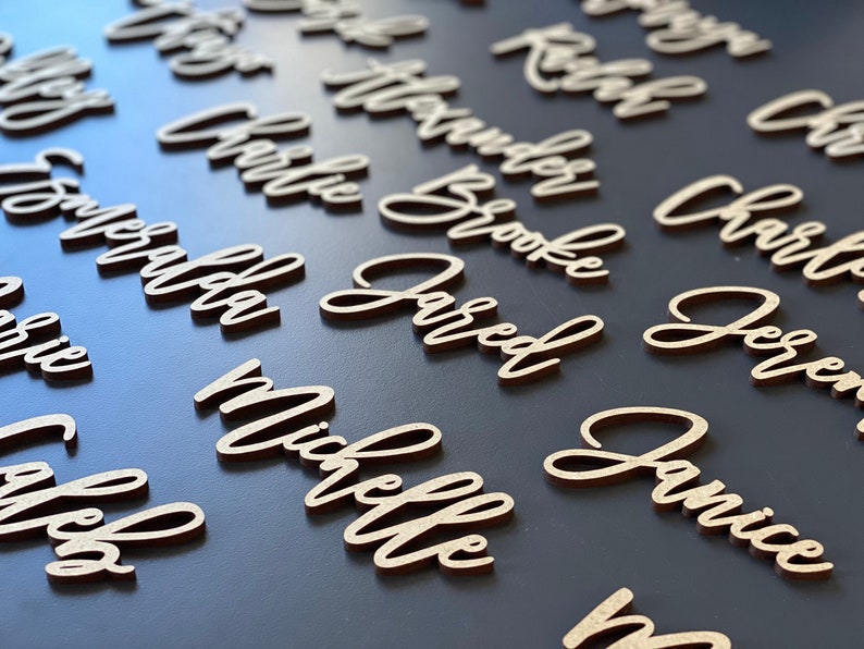 Wedding Place Names Wedding Place Cards Wooden Place Cards - Etsy