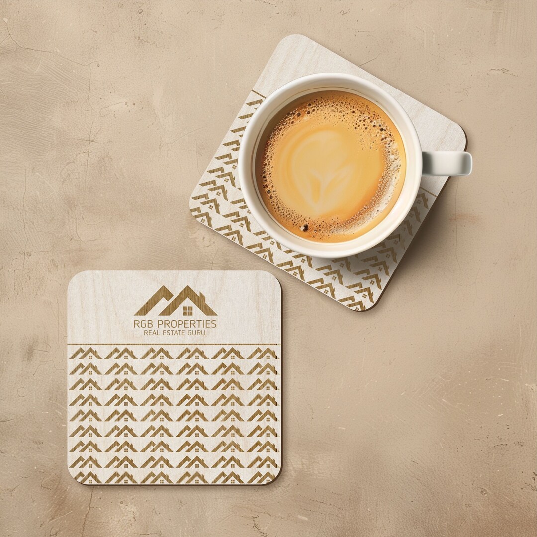 Custom Logo Wooden Coasters, Personalized Corporate Gifts, Wood ...