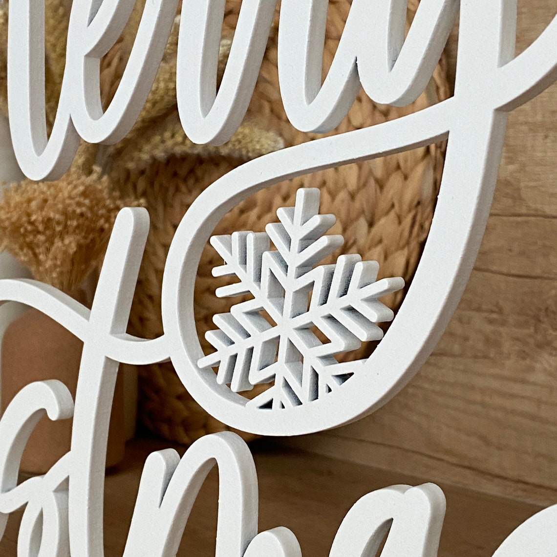 Freestanding Merry Christmas Sign, Christmas Centerpiece, Christmas ...