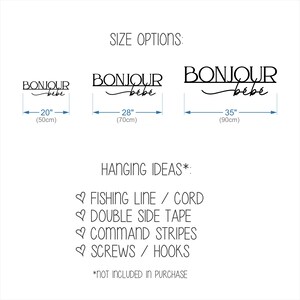 Bonjour Bebe Sign for Baby Shower Backdrop Wall Decorations Wooden ...