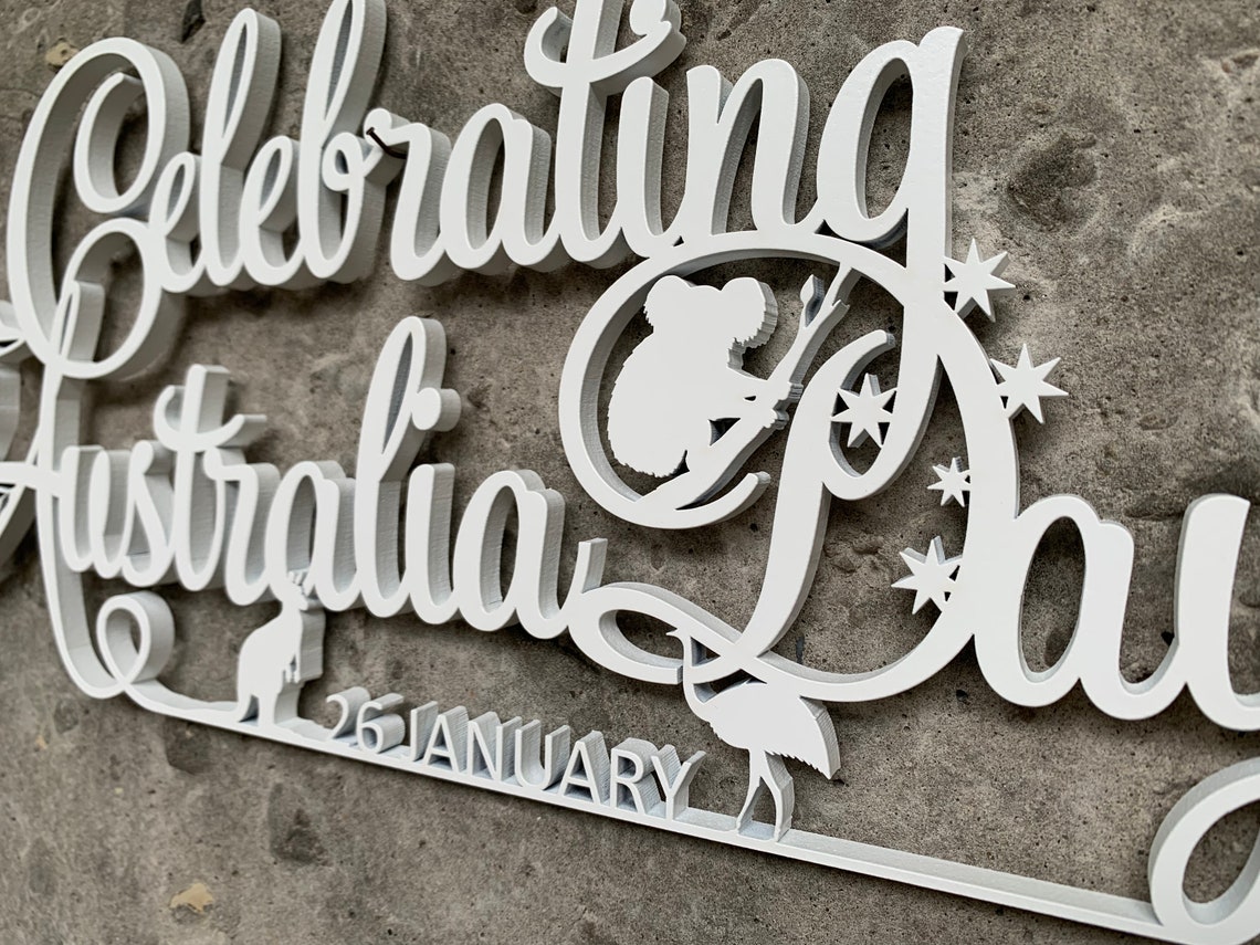 Celebrating Australia Day Sign, Australia Day Sign, Wooden Australia ...