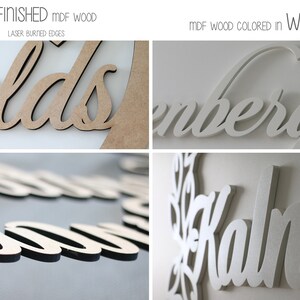 Personalized Wooden Wedding Signs With Names, White Wedding Sign Round ...