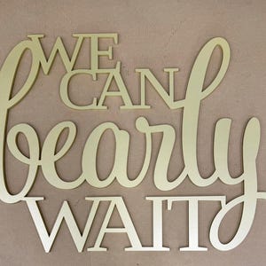 We Can Bearly Wait Sign for Baby Shower Backdrop Wall Decorations in ...