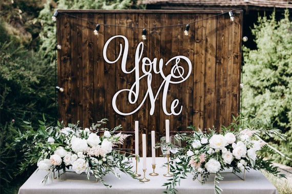 You and Me Sign You and Me Wood Sign You and Me Wedding - Etsy