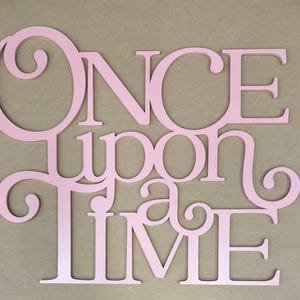 Once Upon a Time Sign for Backdrop or Nursery Wall Decor, Wooden Kids ...
