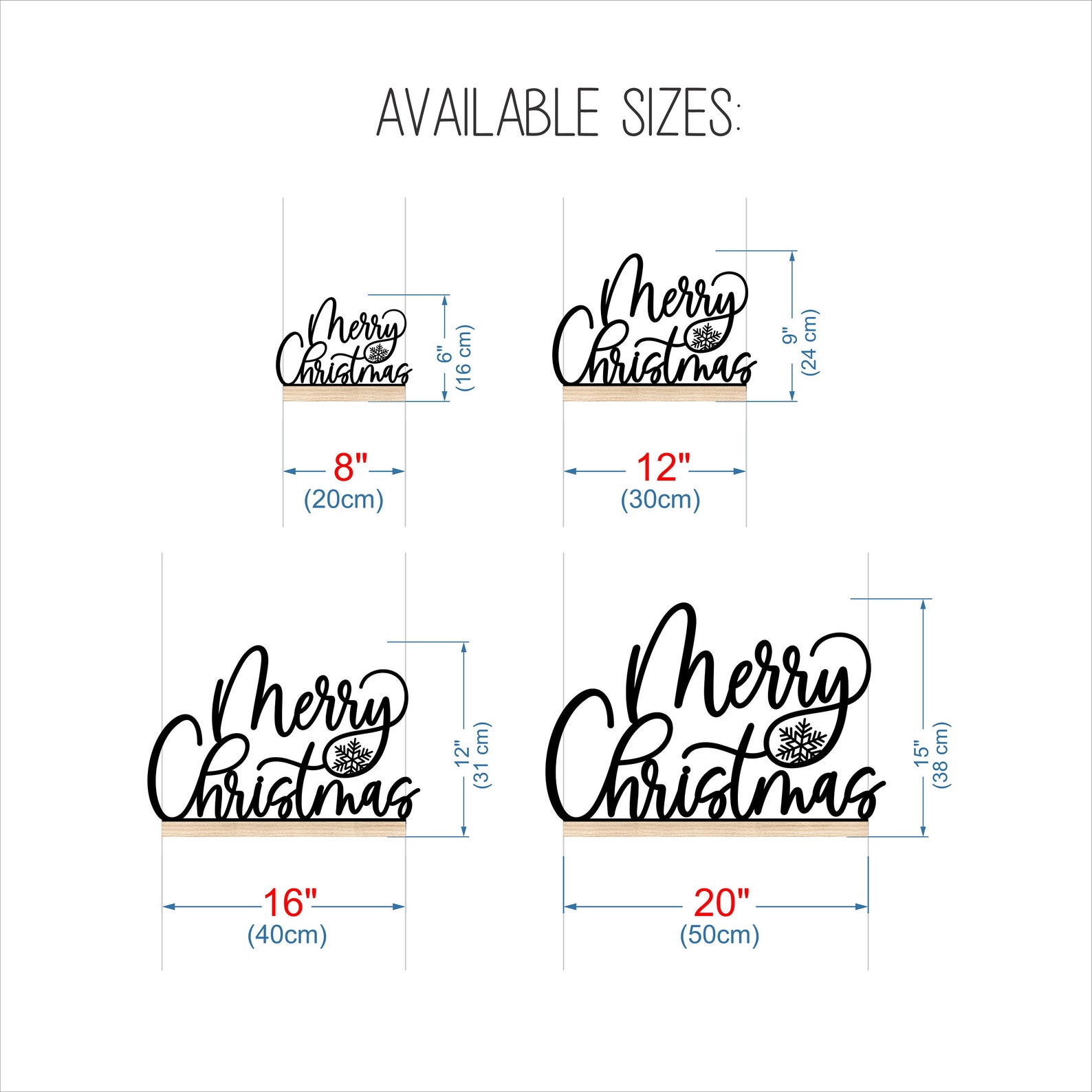 Freestanding Merry Christmas Sign, Christmas Centerpiece, Christmas ...