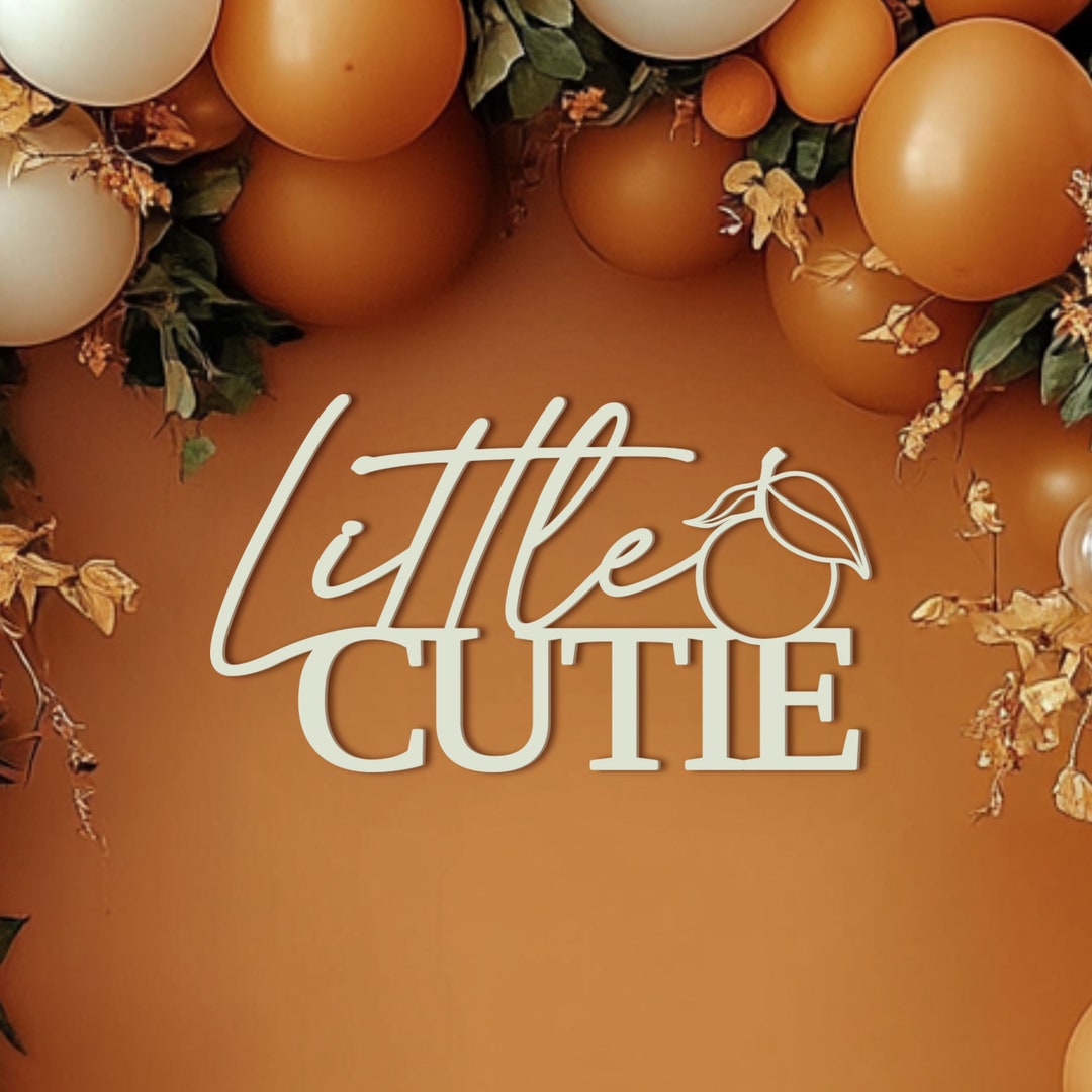 Little Cutie Sign for Baby Shower Backdrop Wall Decoration, Wooden A ...