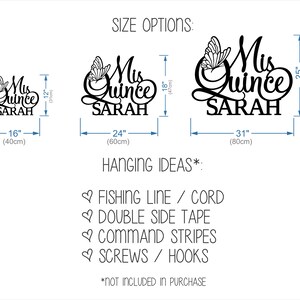 Quinceanera Decorations, Mis Quince Sign, Quinceanera Sign, Quinceañera ...