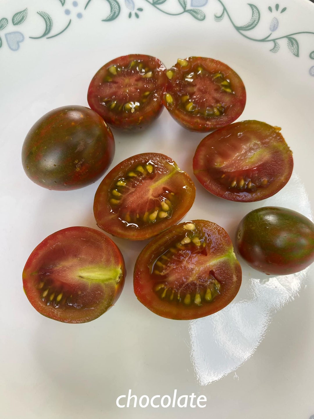 Chocolate Striped Cherry Tomato - Etsy