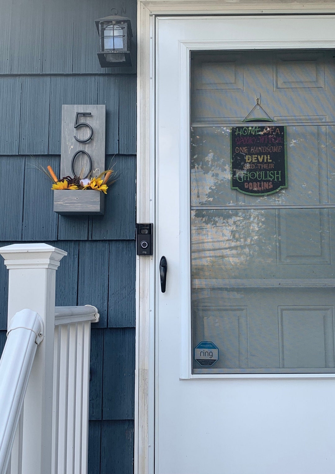 House Number With Flower Box - Etsy
