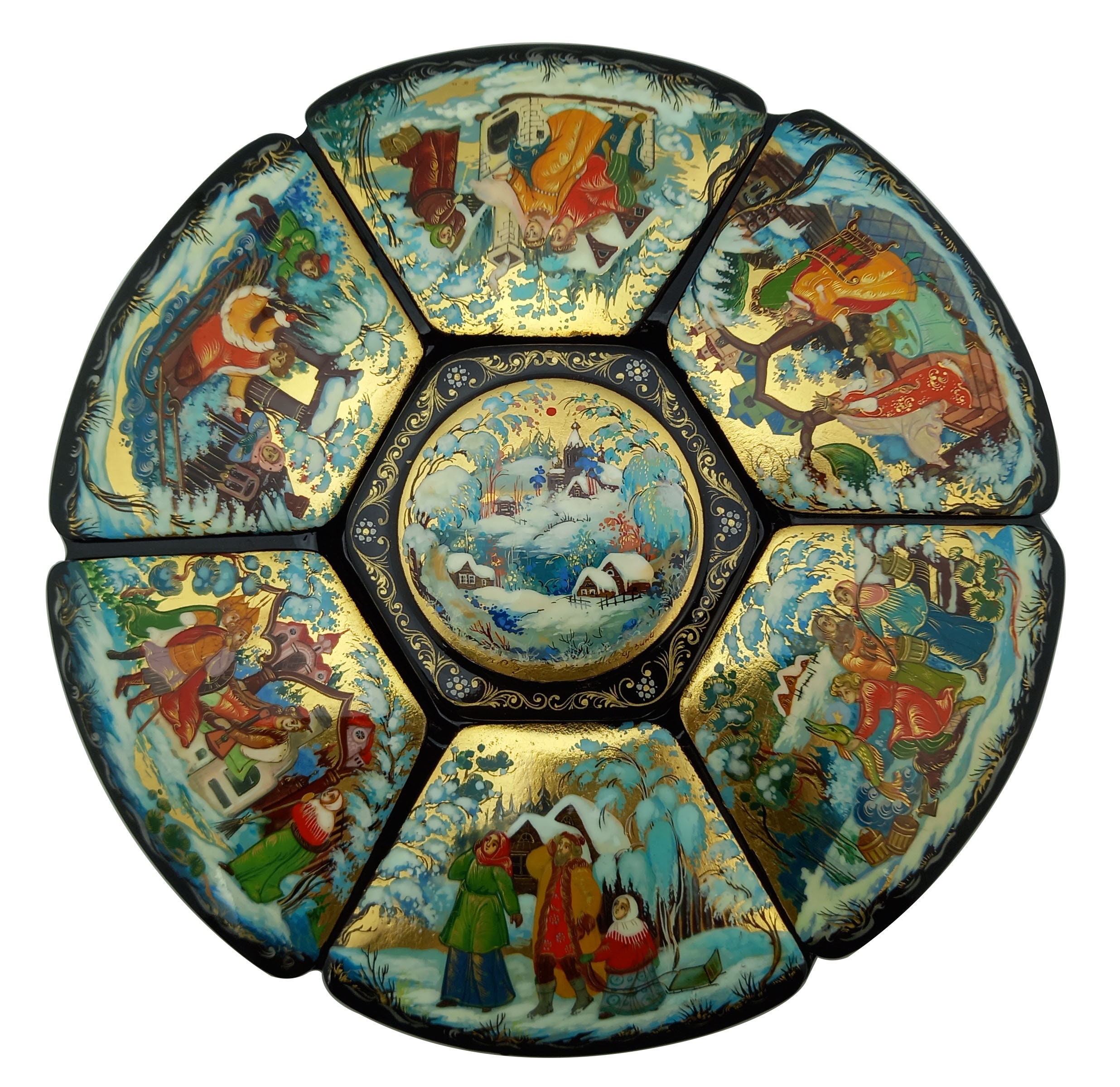 Russian Lacquer Box Genuine Palekh Miniature 100% Handwork, Lacquered ...