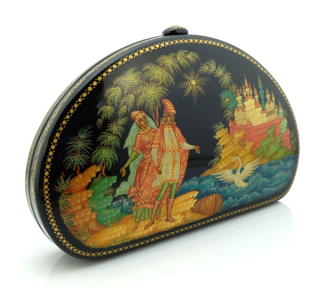 Russian Lacquer Palekh Box Double Side Clutch 2012, Russian Lacquer ...