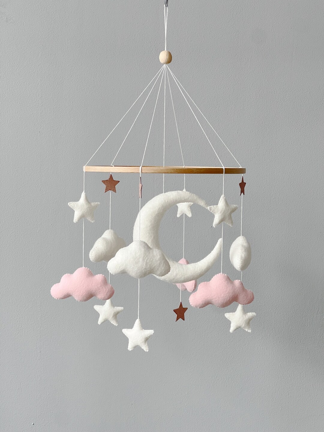 Cloud Baby Mobile - Baby Girlmobile - Rain Cloud Baby Crib Mobile ...