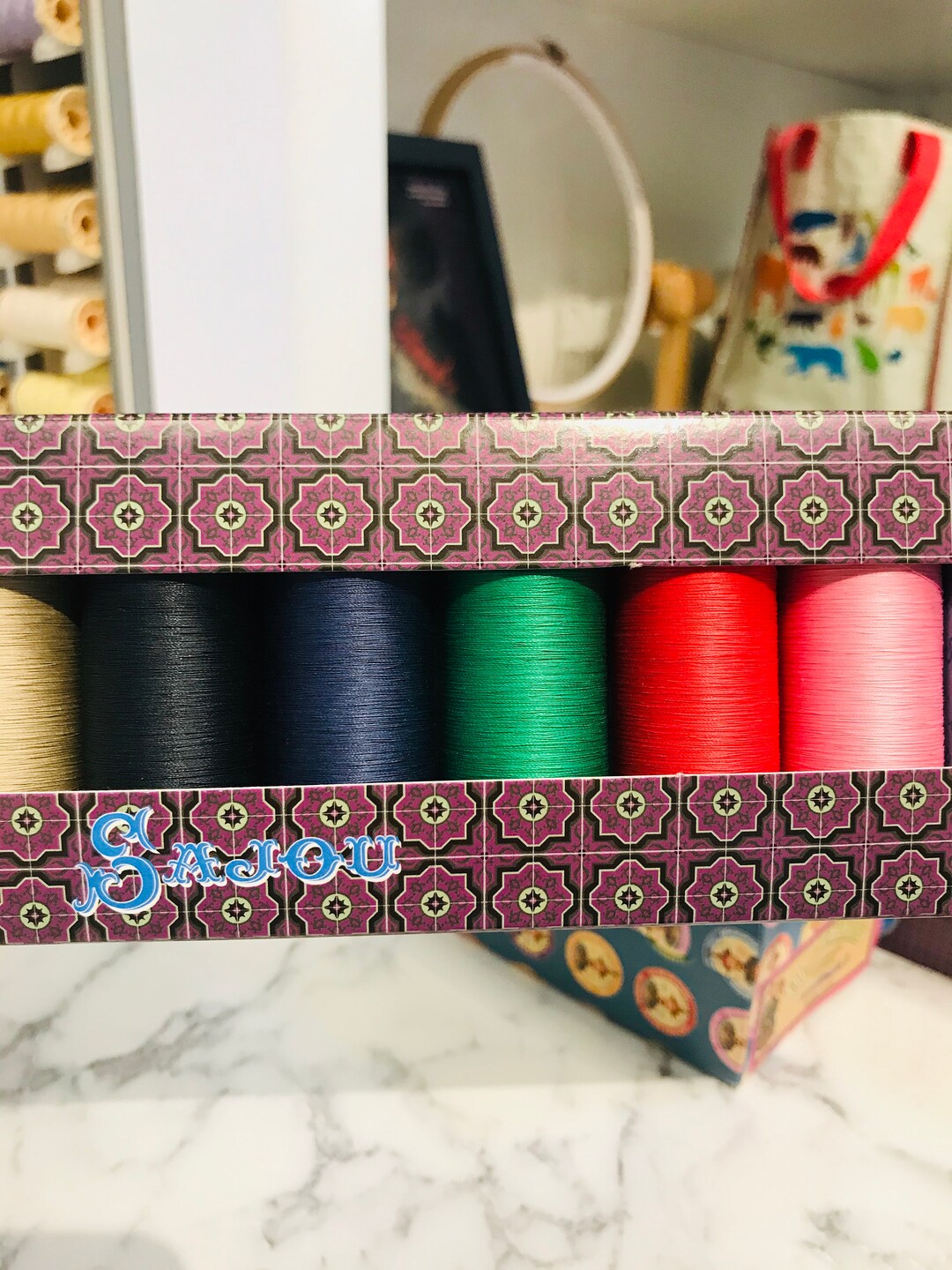 Sajou Selection Box- 8 Spools GLOVING THREAD- Fil a Gant Au Chinois - Etsy