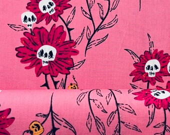 Pink Halloween Cotton Fabric - Etsy