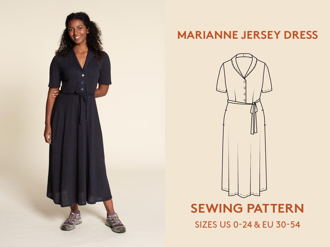 FOR SEWING: Marianne Dress- Wardrobe by Me- Paper Pattern- Sizes 0-24 ...