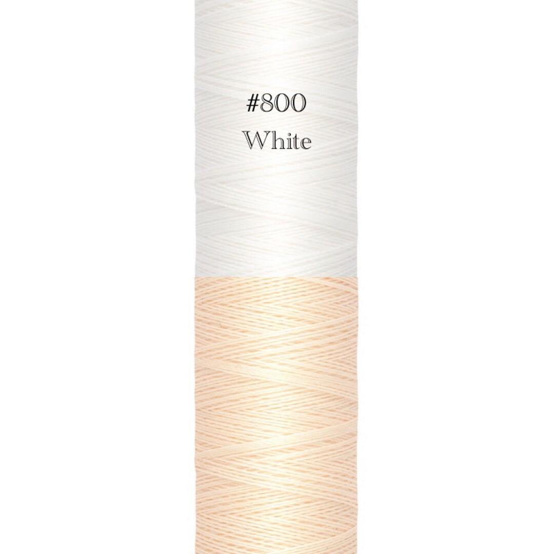 Gutermann Silk Thread 100m/110y CREAM #414 or White #800, Almost White ...
