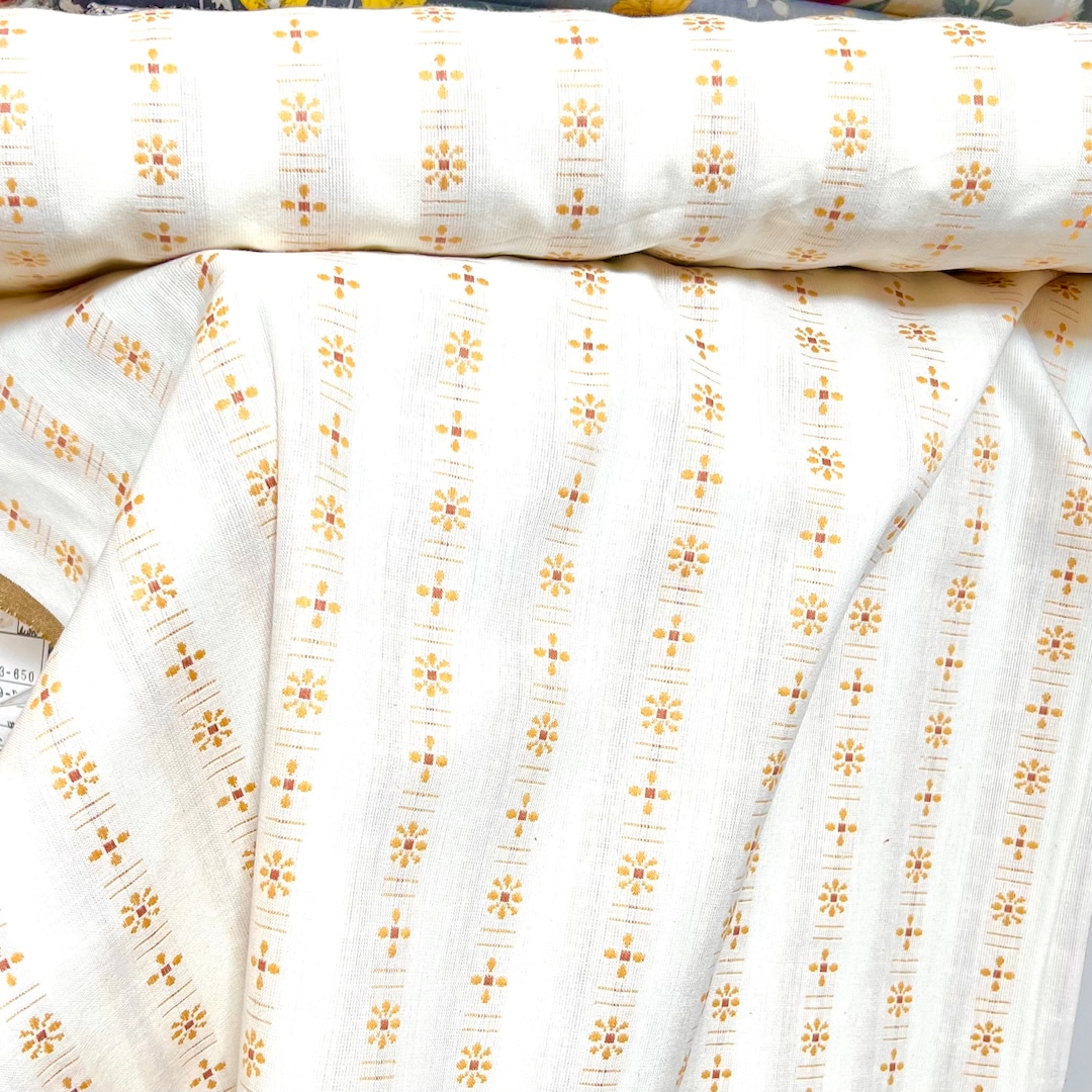 Beautiful Woven Cotton Fabric- Forest Forage- Daisies “cream"- Fableism ...