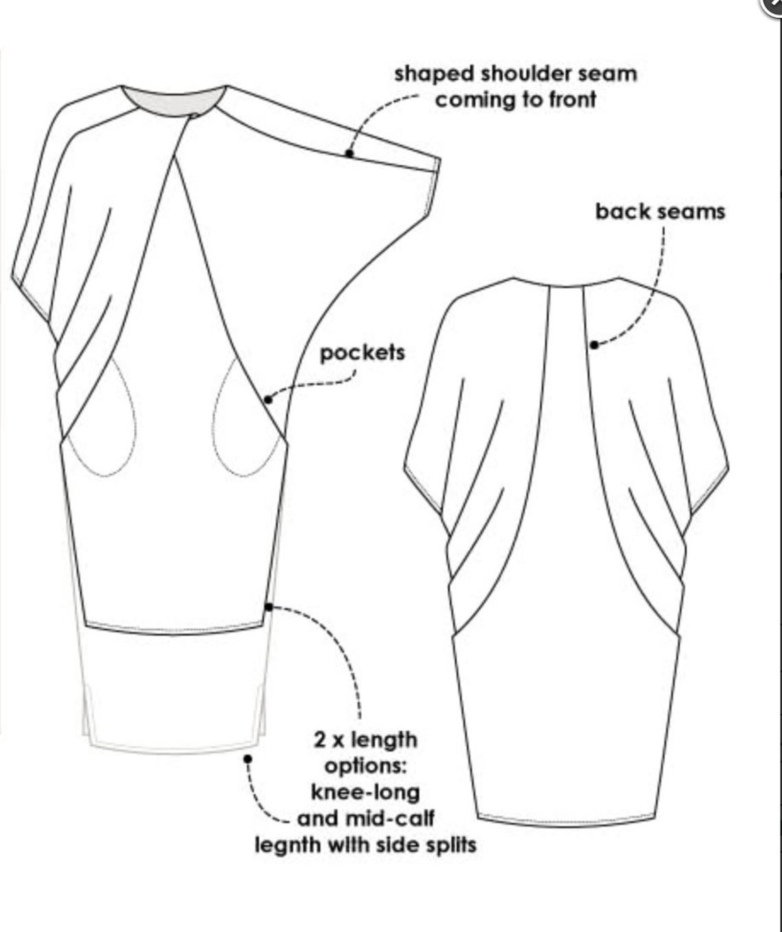 Hedy Designer Dress- Style Arc Paper Pattern- Sizes 4-16, 18-30 - Etsy