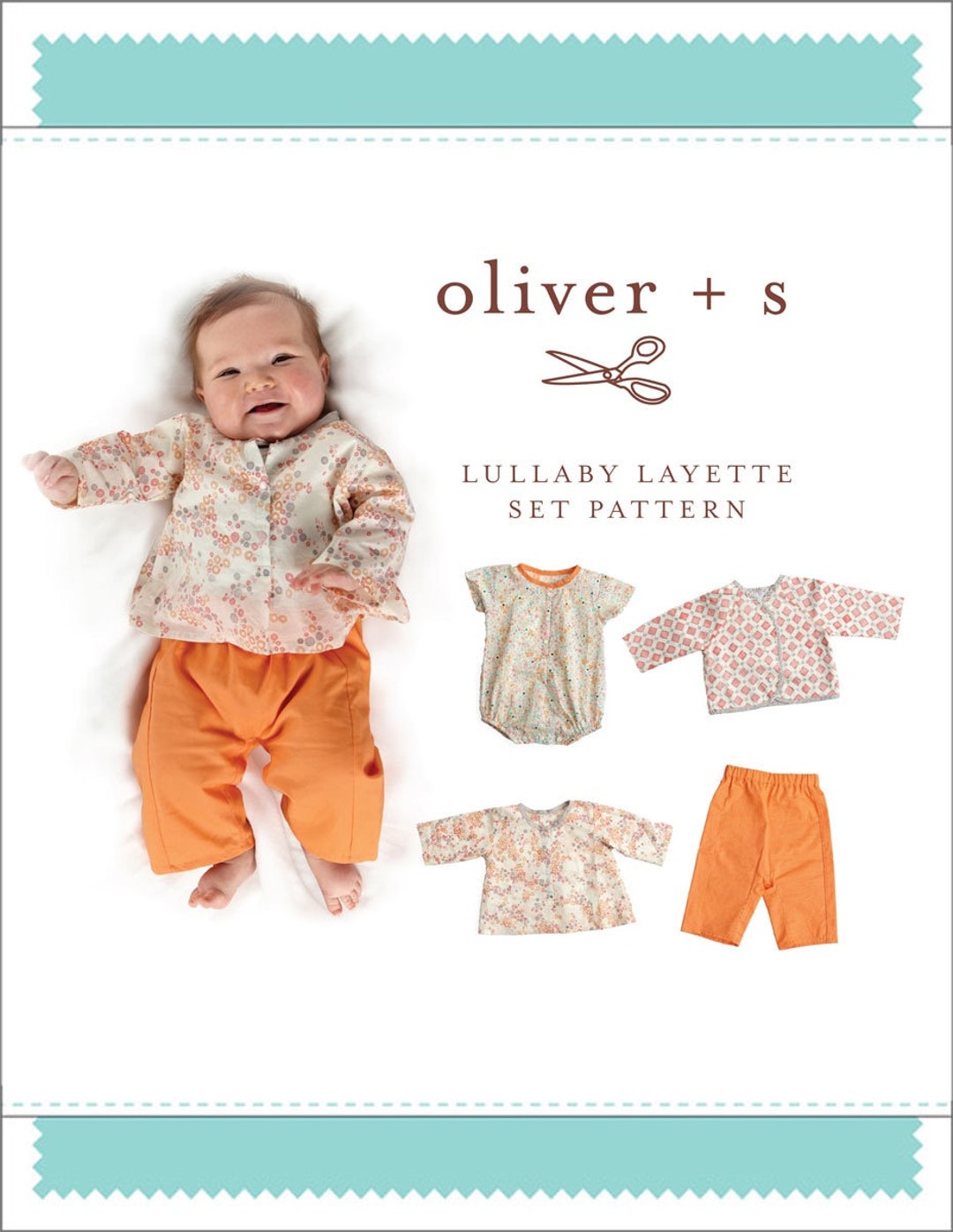 Oliver + S- Lullaby Layette Set Paper Sewing Pattern- 0-24 Months - Etsy