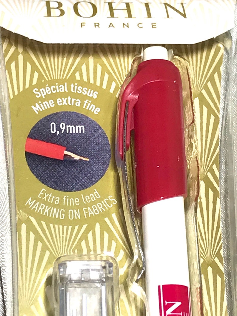 Bohin France Mechanical Chalk Pencil W/refill Extra Fine - Etsy