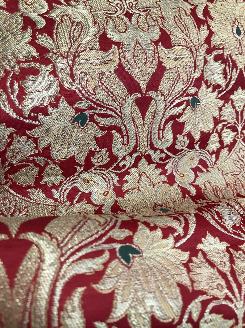 Red and Gold Brocade - Etsy