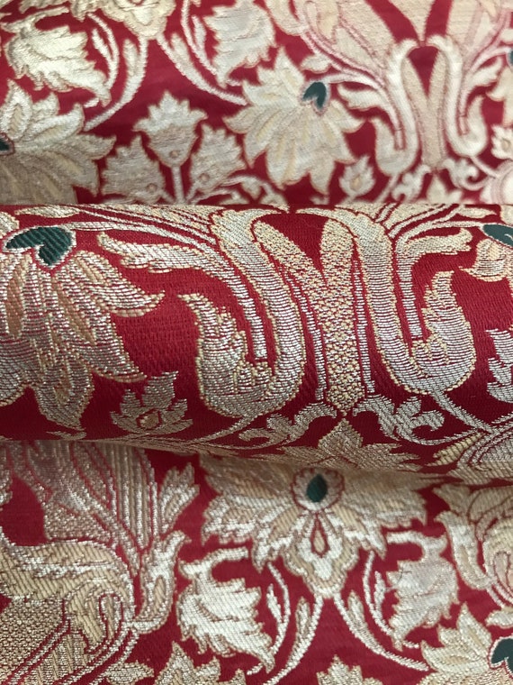 Red and Gold Brocade | Etsy