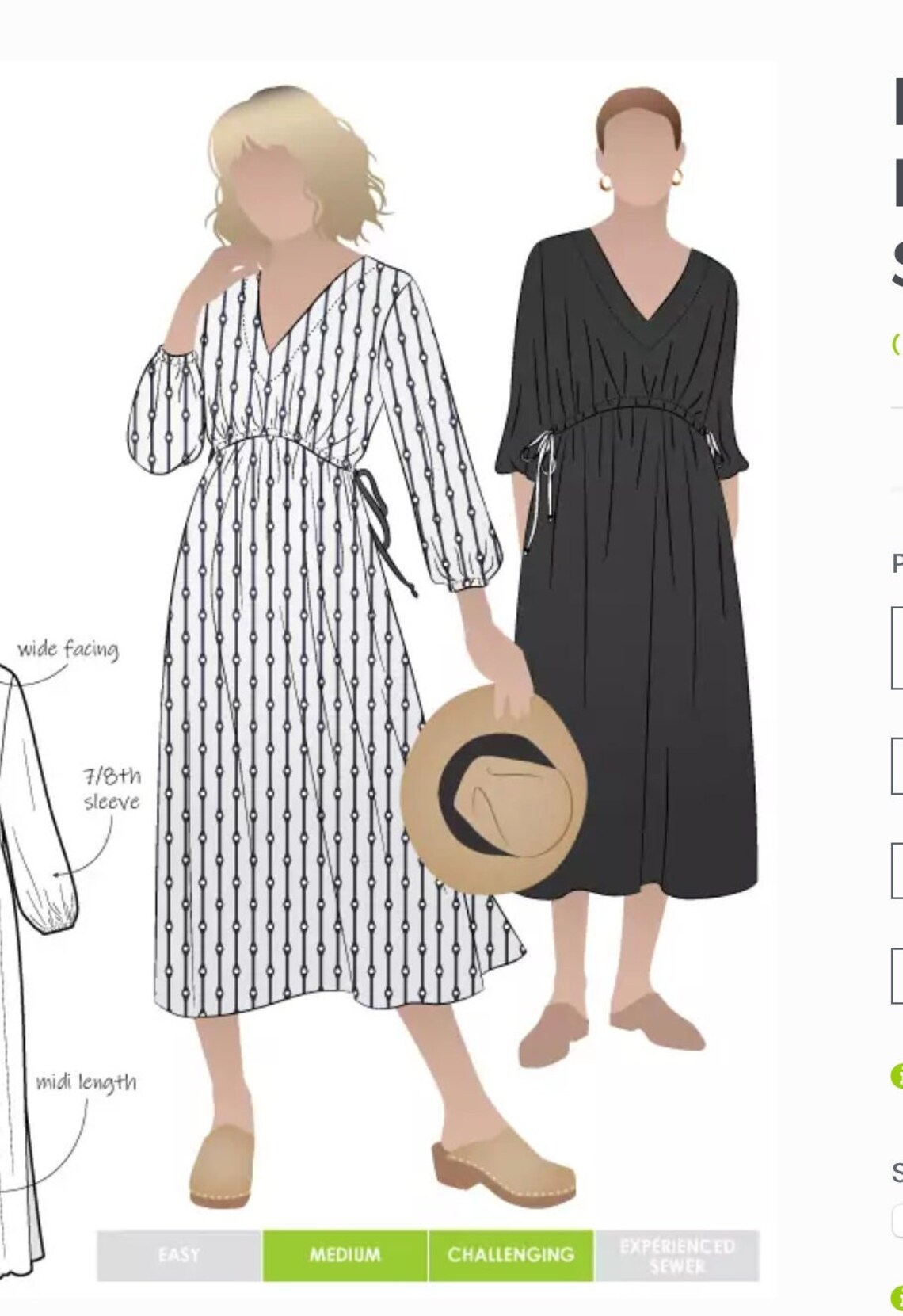 Naomi Woven Dress- Style Arc Paper Pattern- Sizes 4-16, 10-22 - Etsy