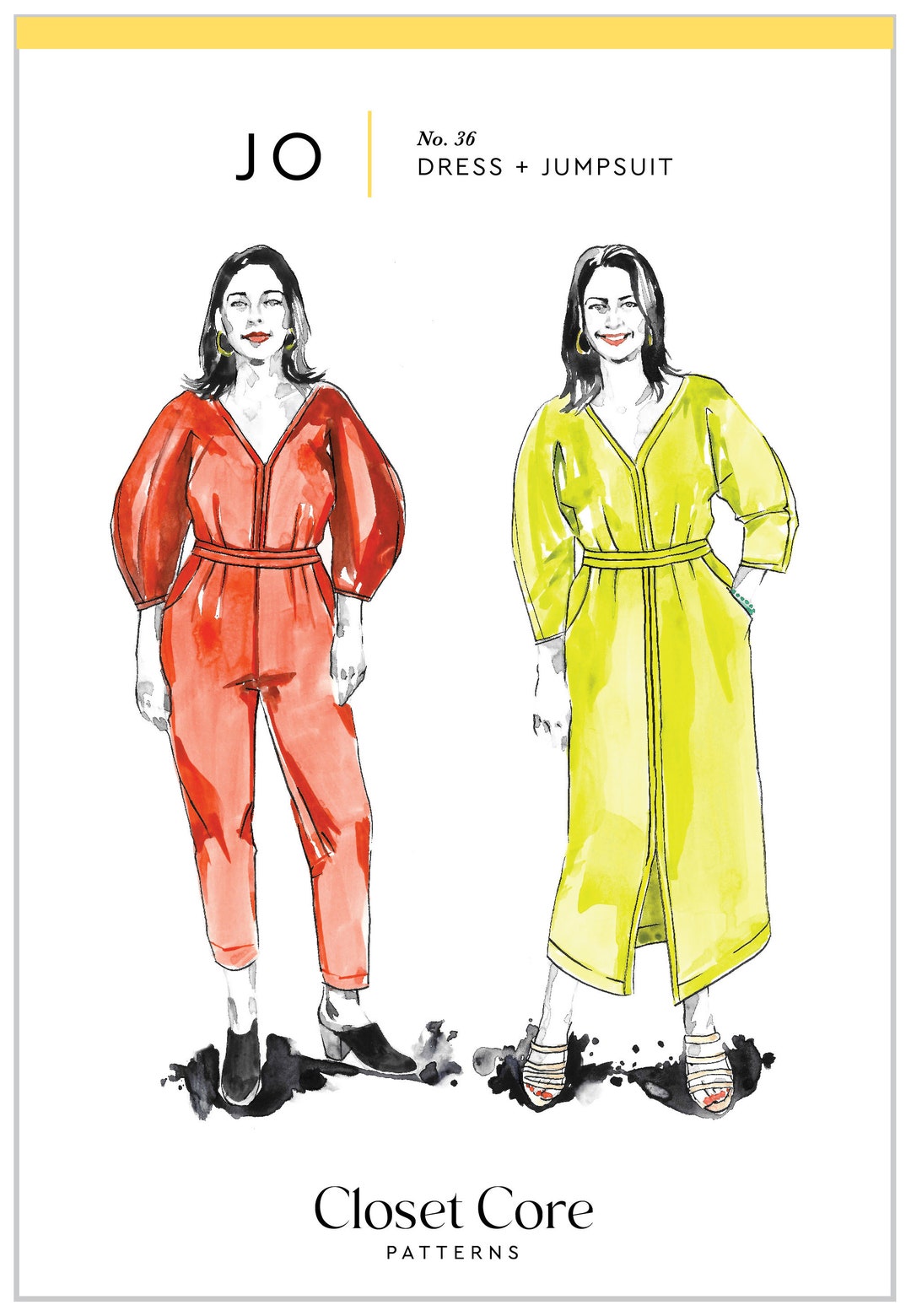 Jo Dress & Jumpsuit- Closet Core Paper Pattern - Etsy
