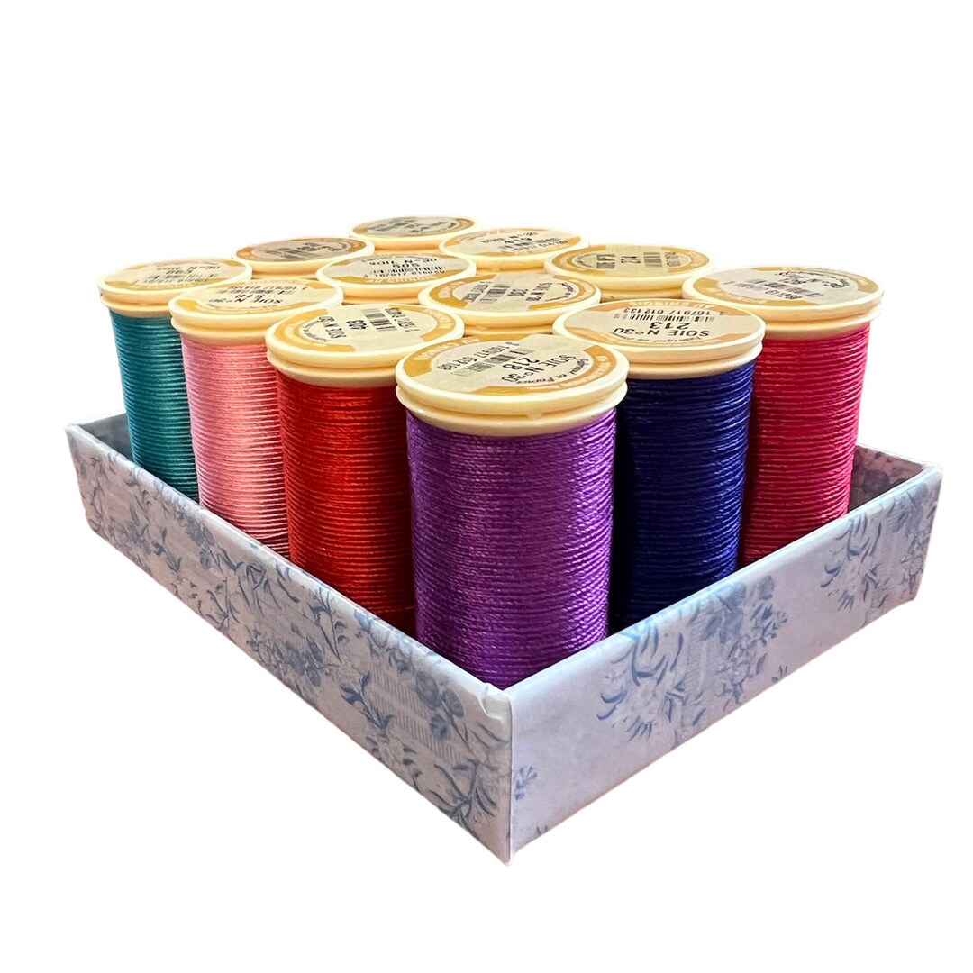Sajou Assortment Box- Perle Silk Bright Tones- 12 Spools- Fil Au ...