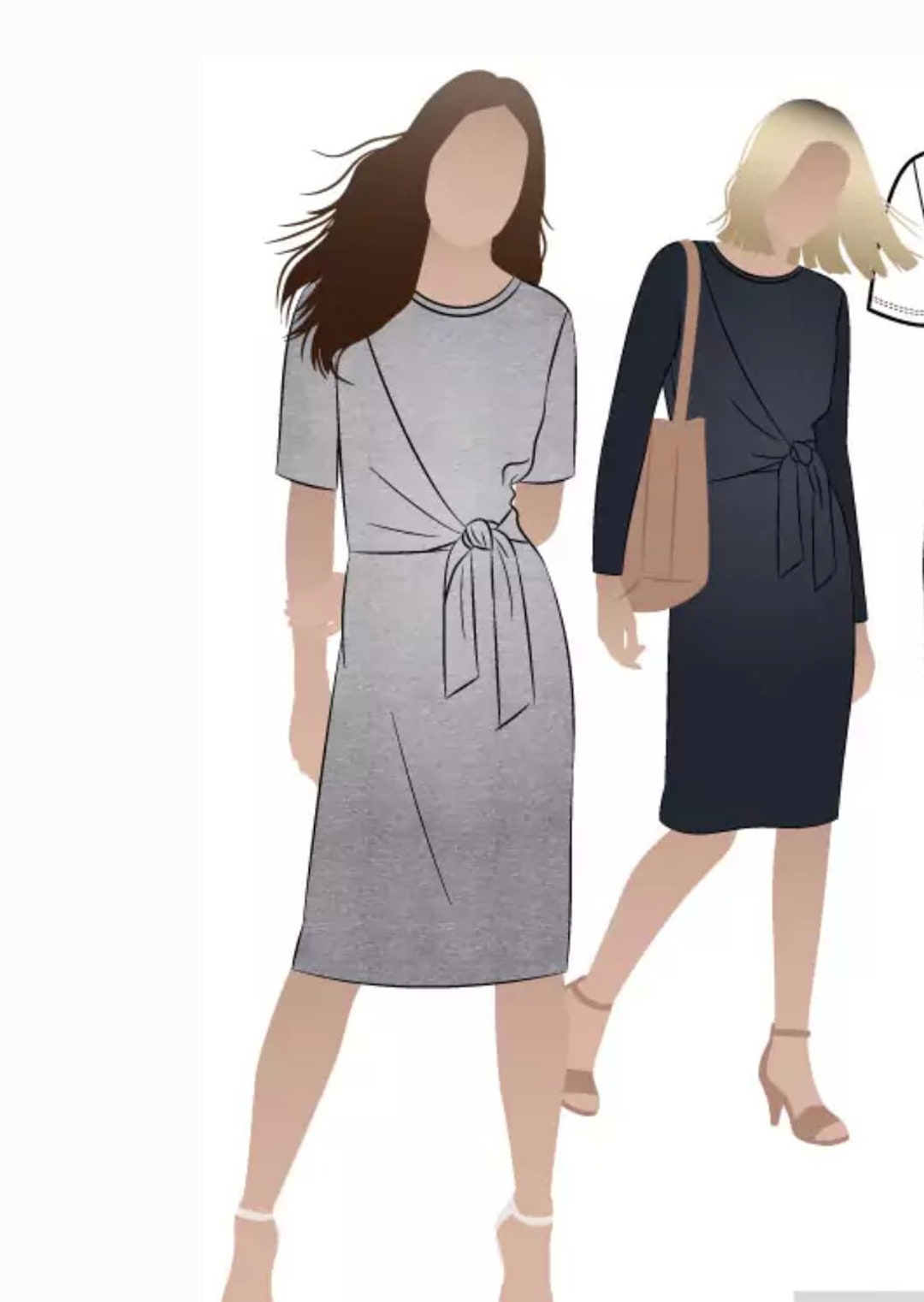 FOR SEWING: Astoria Knit Dress- Style Arc Paper Pattern- Sizes 4-16 - Etsy