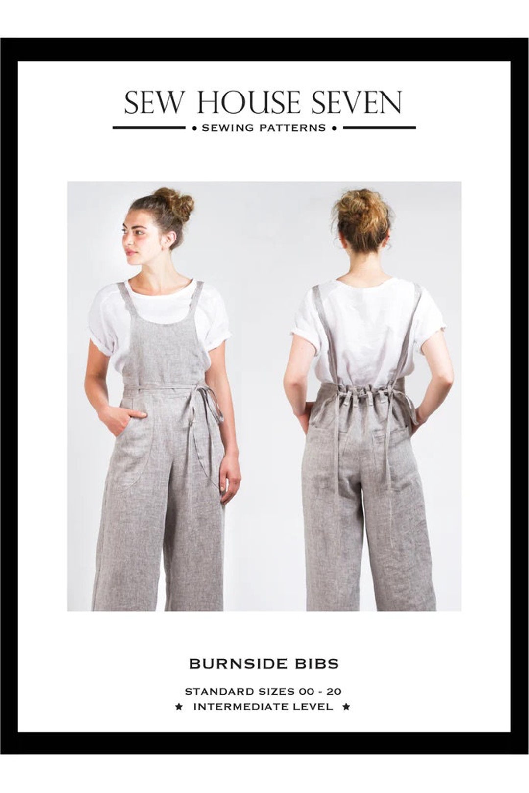 FOR SEWING: Burnside Bibs- Sew House Seven- Sizes 00-20, 18-34 - Etsy