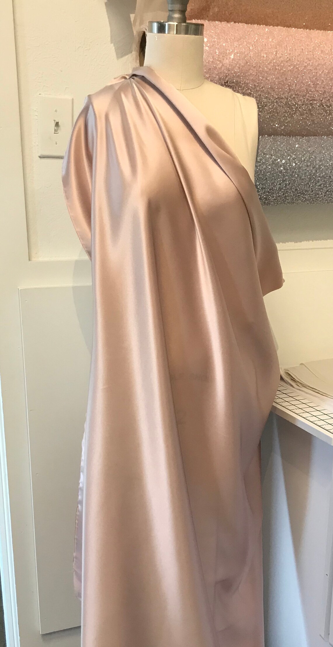 Champagne Pure Silk Charmeuse Fabric - Etsy