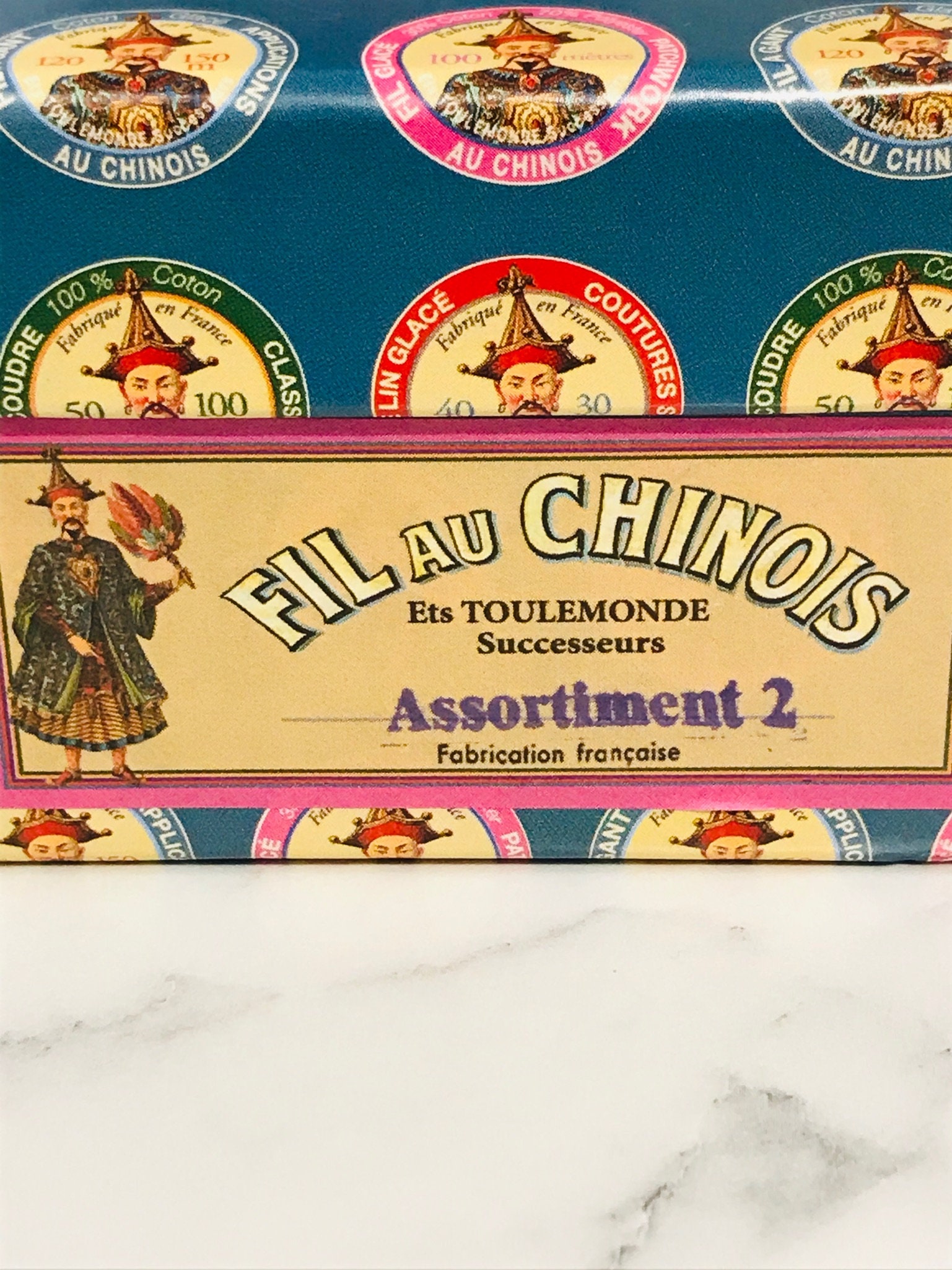 Sajou Assortment #2 Box- Pastel Tones- 12 Spools GLOVING THREAD- Fil a ...
