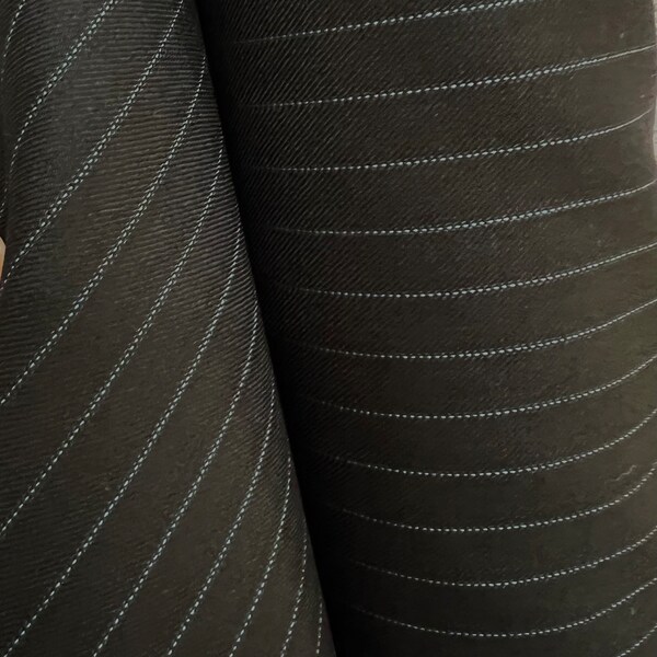 Pinstripe Suiting Fabric - Etsy