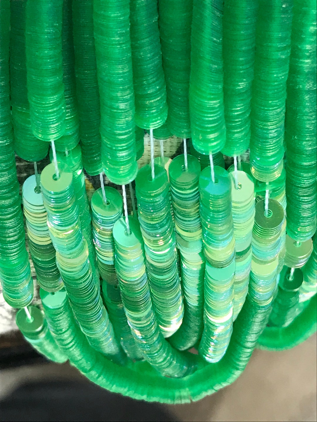 Iridescent Light Chartreuse Flat 3MM Sequins 14125, 4MM Sequins 14119 ...