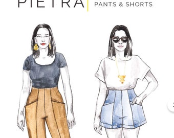 Pietra Pants and Shorts Sewing Pattern, Sizes 0-20, From Closet Core ...