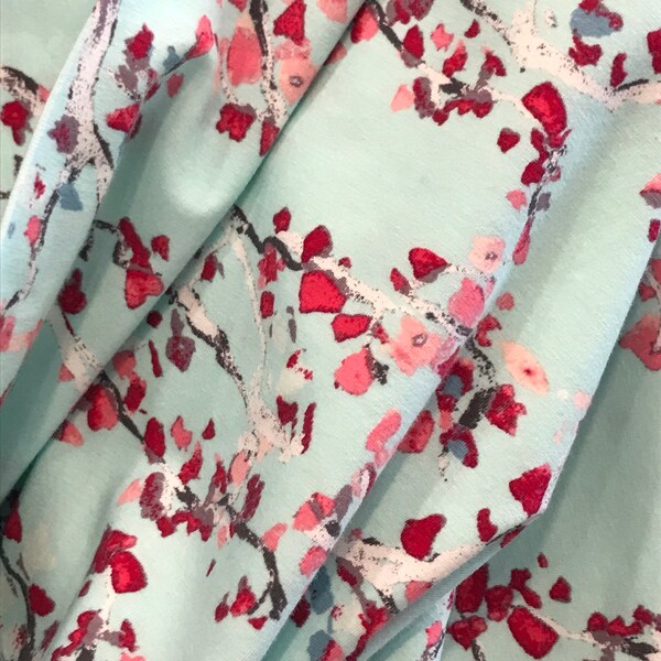 Floral Knit Fabric - Etsy